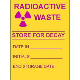 Buy Radioactive Waste- Store for Decay Label - 320 per roll for only ...